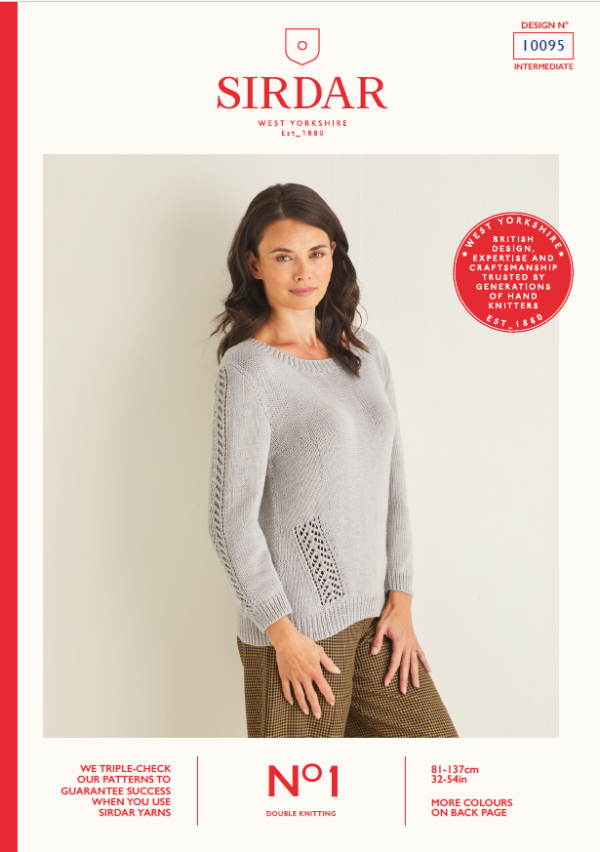 Sirdar No. 1 DK Pattern - 10095 Sweater - Delta Wool Shop