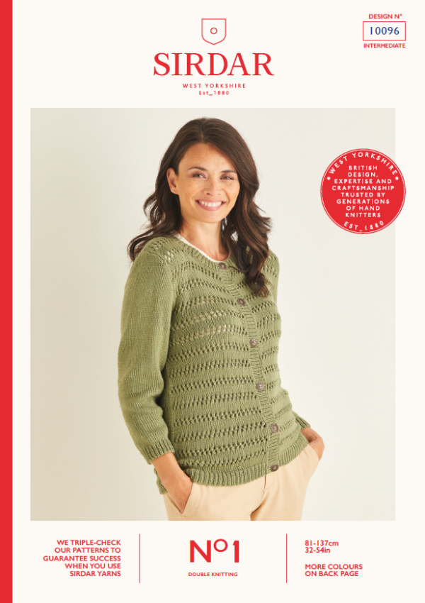 Sirdar No. 1 DK Pattern - 10096 Lace Stripe Cardigans - Delta Wool Shop