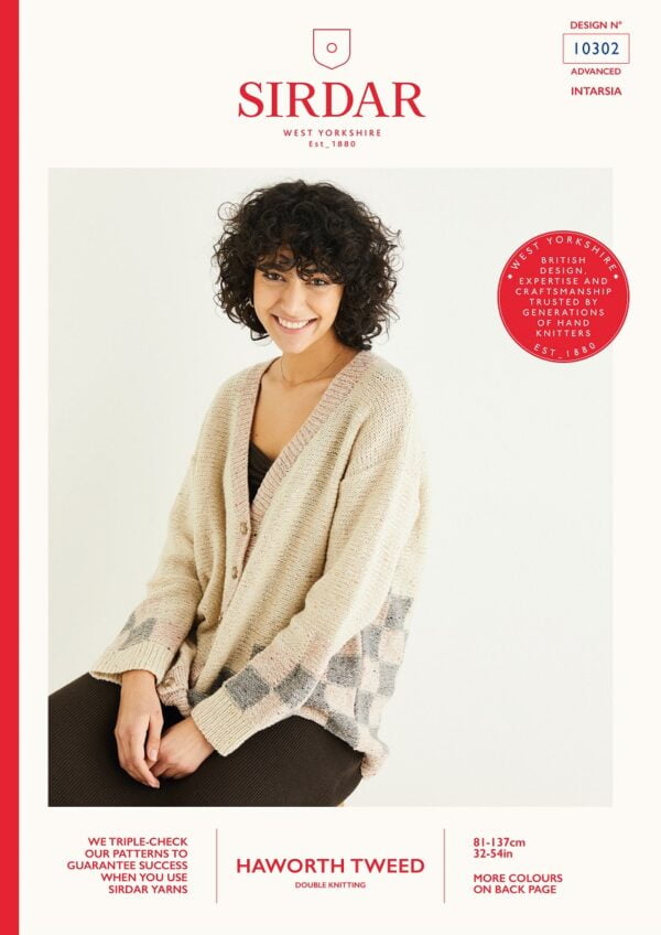 Sirdar Haworth Tweed DK Pattern 10302 - Cardigan - Delta Wool Shop
