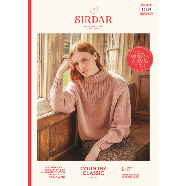 Sirdar Country Classic Worsted Pattern - 10169 Turtleneck Sweater ...