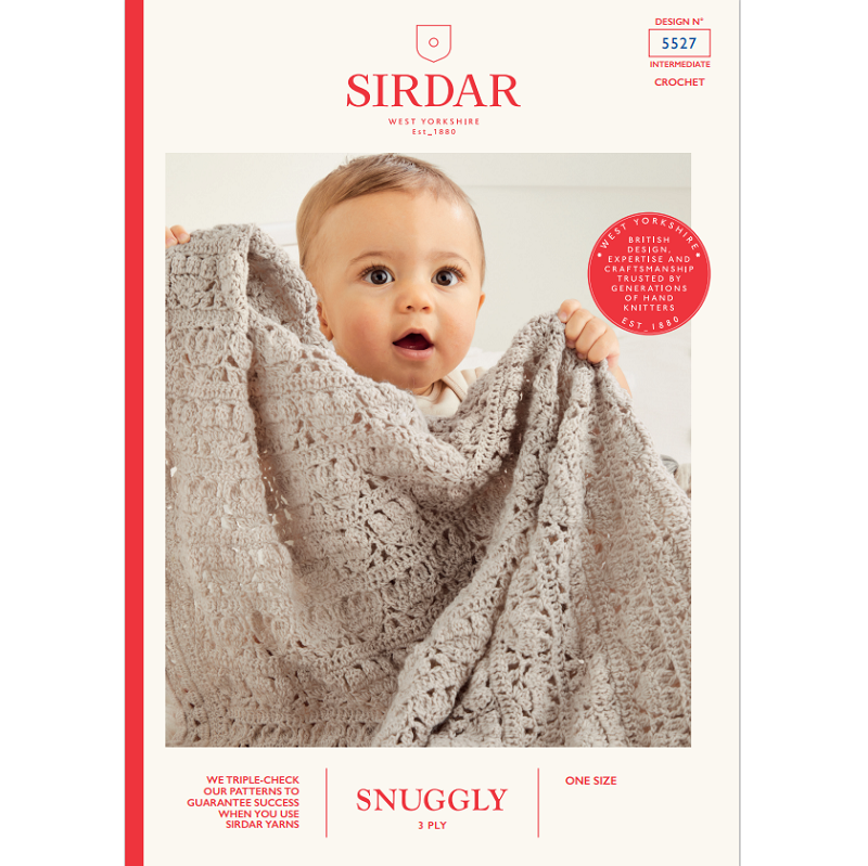 Sirdar Snuggly 3 Ply Crochet Pattern - 5527 Blanket - Delta Wool Shop