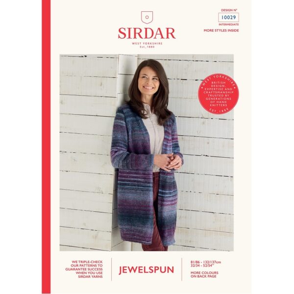 Sirdar Jewelspun Aran Pattern - 10029 Jacket - Delta Wool Shop