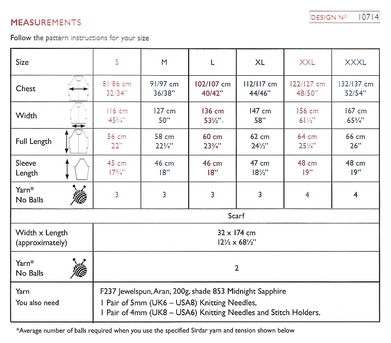 Sirdar Jewelspun Aran Pattern - 10714 Sweater & Scarf - Delta Wool Shop