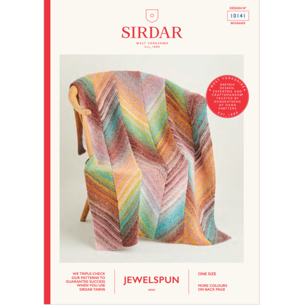 Sirdar Jewelspun Aran Pattern - 10141 Blanket - Delta Wool Shop