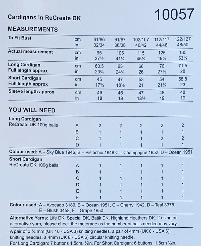 Stylecraft ReCreate DK Pattern - 10057 Cardigans - Delta Wool Shop