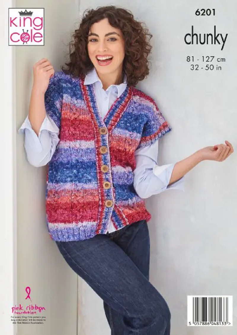 King Cole Hedgerow Chunky Pattern - 6201 Jacket & Waistcoat - Delta ...