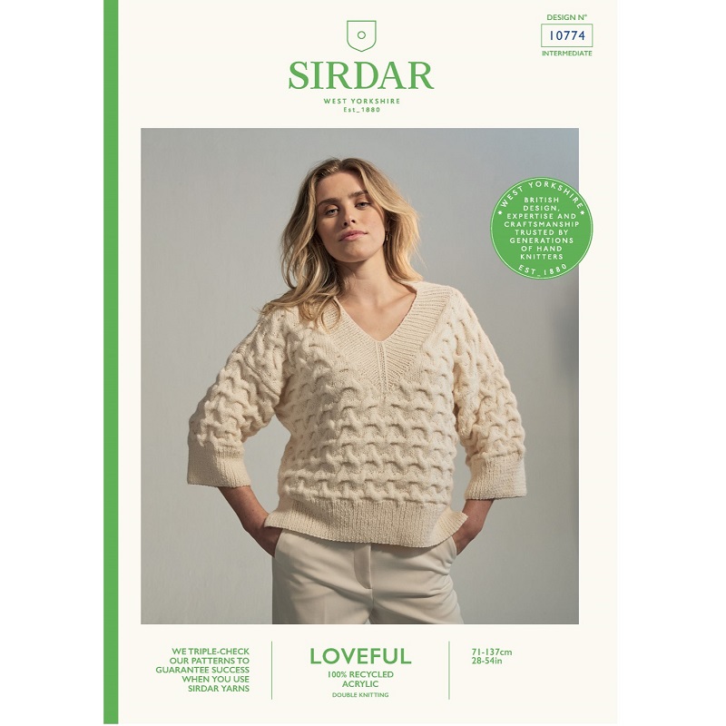 Sirdar Loveful DK Pattern - 10774 Sweater - Delta Wool Shop