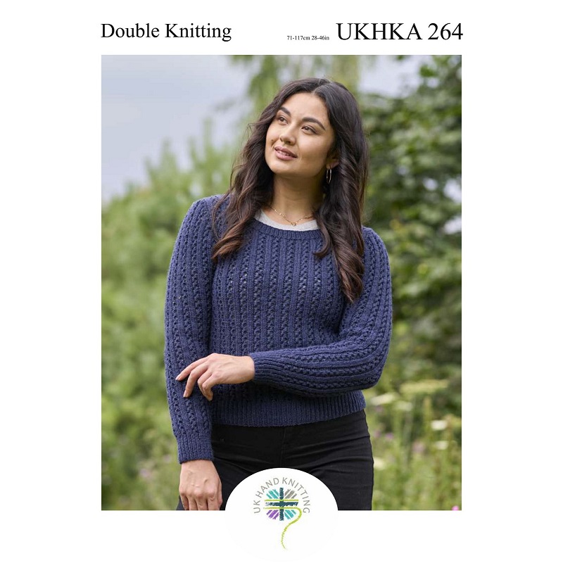UKHKA 264 DK Pattern - Lace Jumper and Tank - Delta Wool Shop