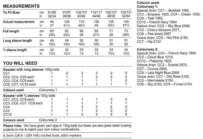 Stylecraft Aran Crochet Pattern - 10146 Sweaters - Delta Wool Shop