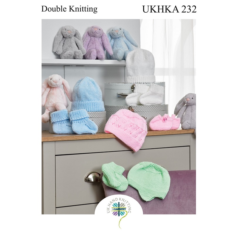 UKHKA 232 DK Pattern - Hats and Bootees - Delta Wool Shop