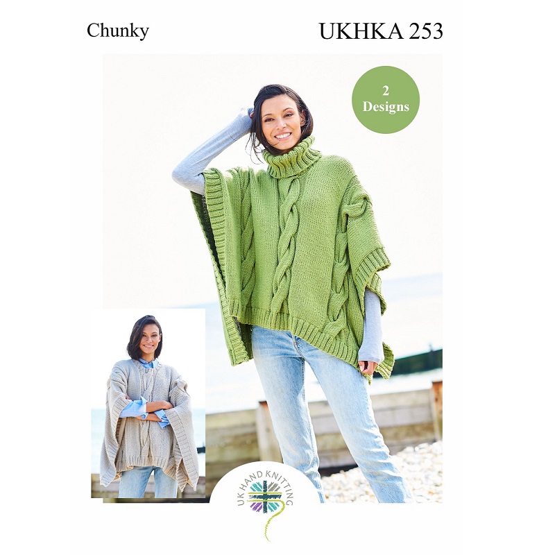 UKHKA 253 Chunky Pattern - Poncho - Delta Wool Shop